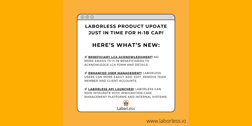 In Time for H-1B Cap Season: New Features from LaborLess to Make LCA ...